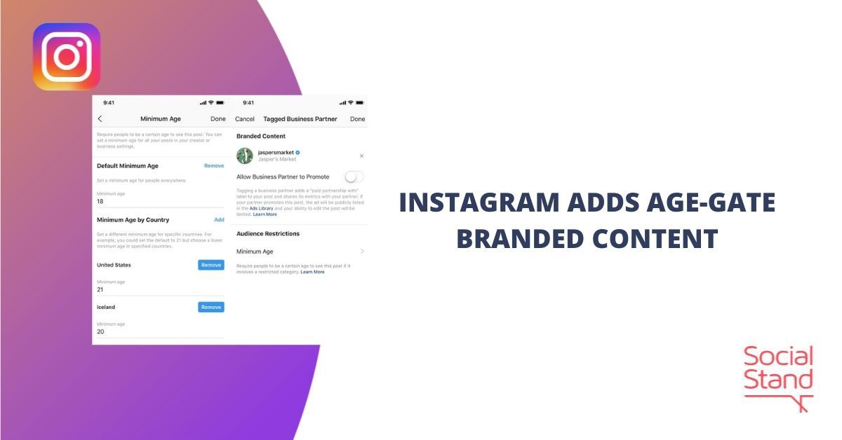 instagram adds age gate to branded content - Social Stand