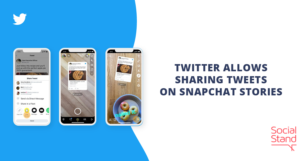 Twitter Allows Sharing Tweets on Snapchat Stories - Social Stand
