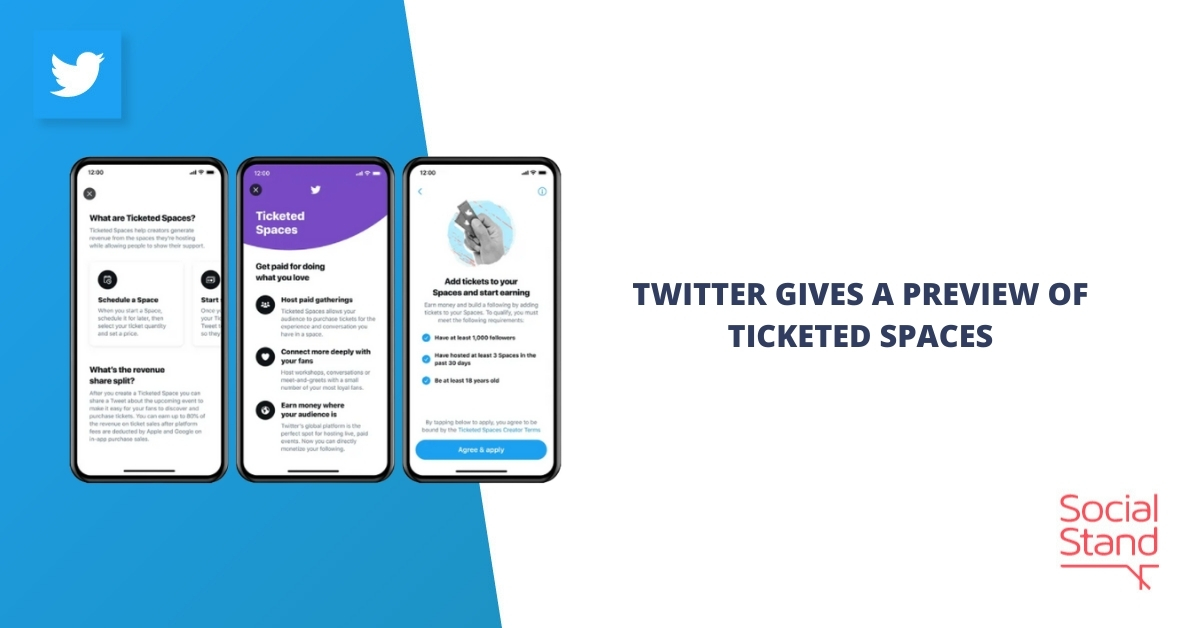 Twitter Gives a Preview of Ticketed Spaces - Social Stand