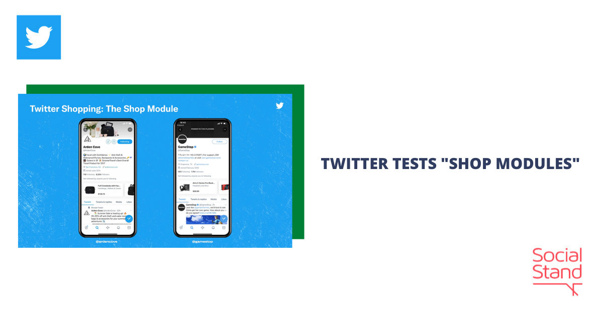 Twitter Tests Shop Modules - Social Stand
