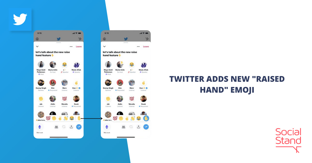 Twitter adds new raised hand emoji - Social Stand