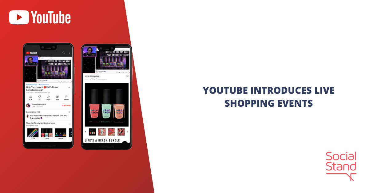 YouTube Introduces Live Shopping Events - Social Stand