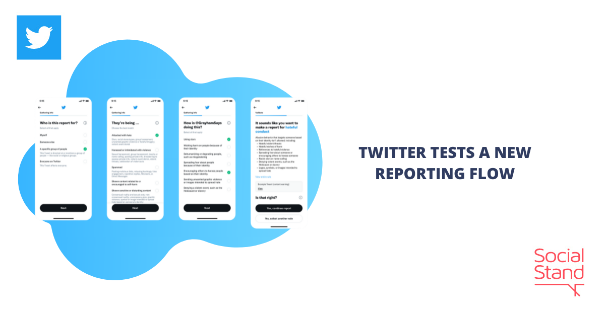 Twitter Tests a New Reporting Flow - Social Stand