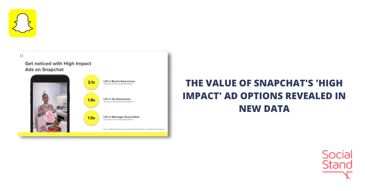 The Value of Snapchat's "High Impact" Ad Options Revealed in New Data ...