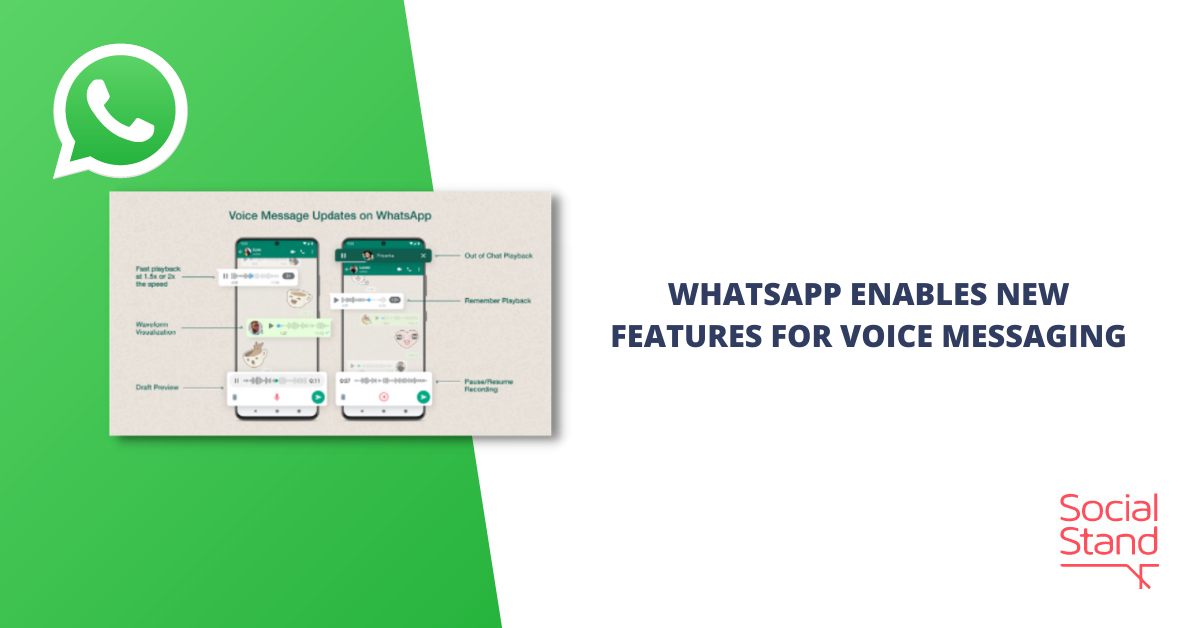 WhatsApp Enables New Features for Voice Messaging - Social Stand
