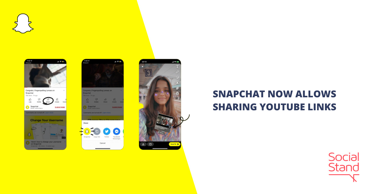 Snapchat Now Allows Sharing YouTube Links - Social Stand