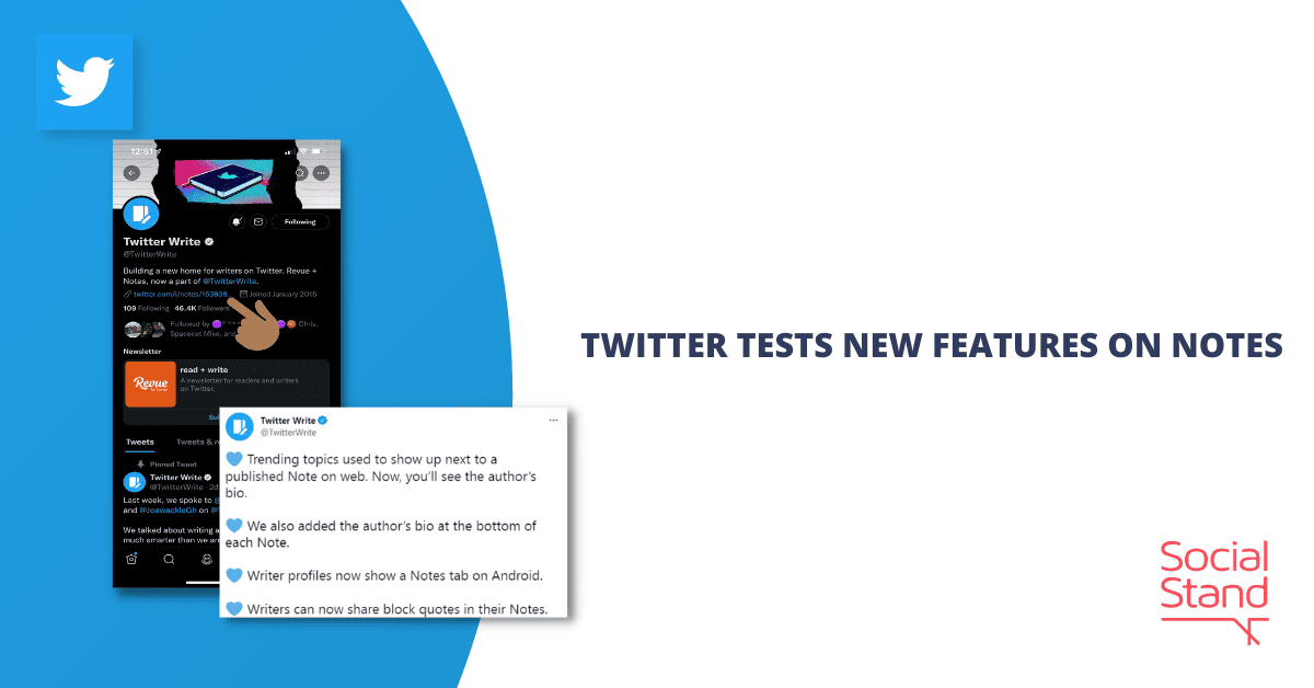 Twitter Tests New Features on Notes - Social Stand