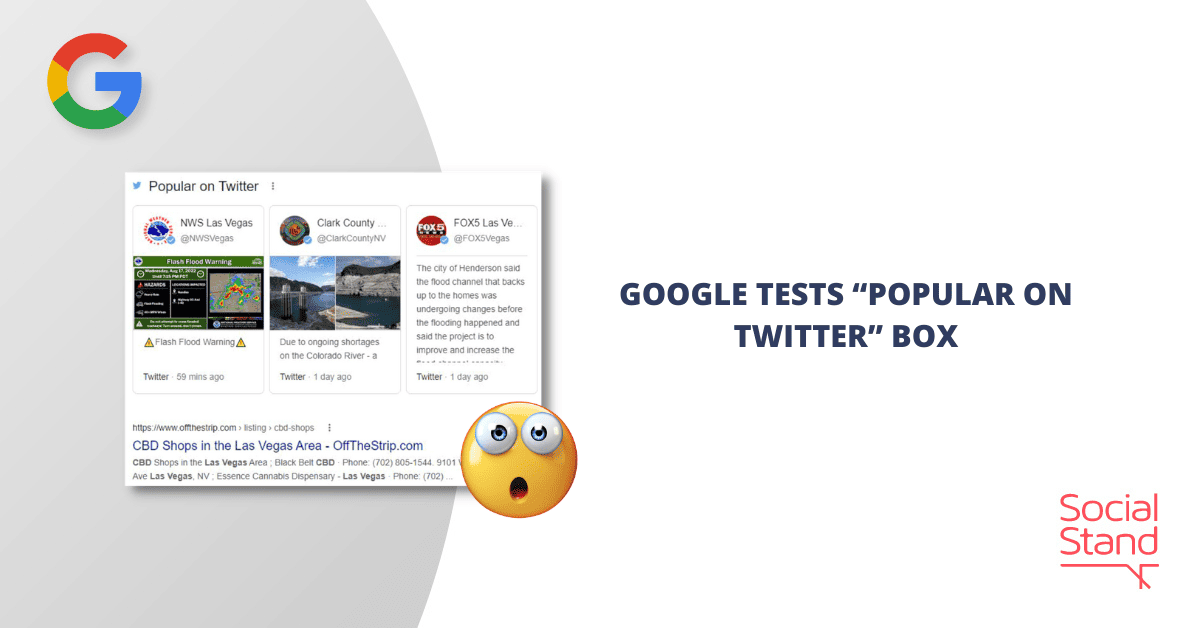 Google Tests “Popular on Twitter” Box - Social Stand