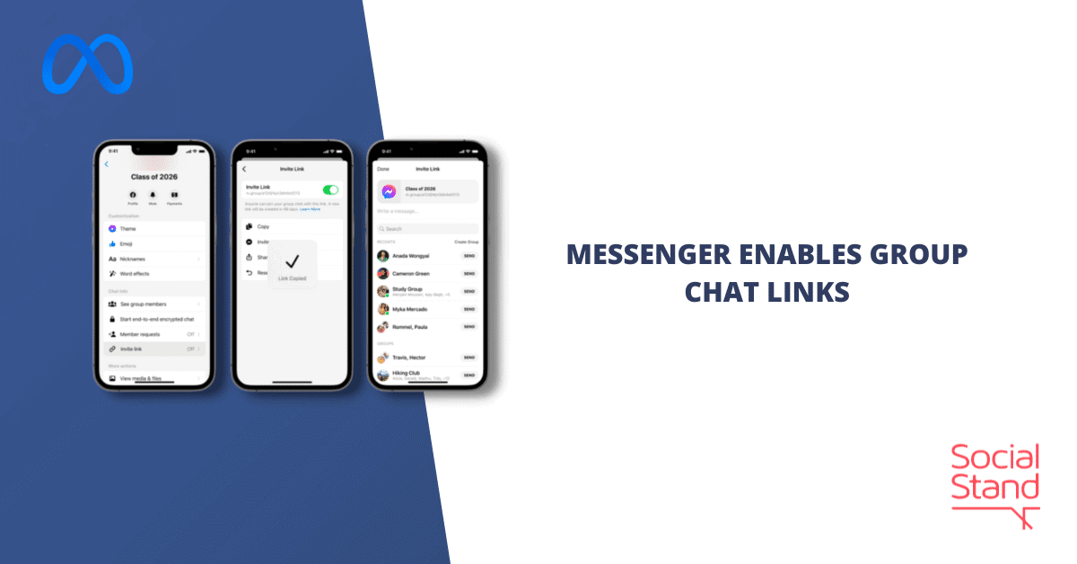 Messenger Enables Group Chat Links - Social Stand