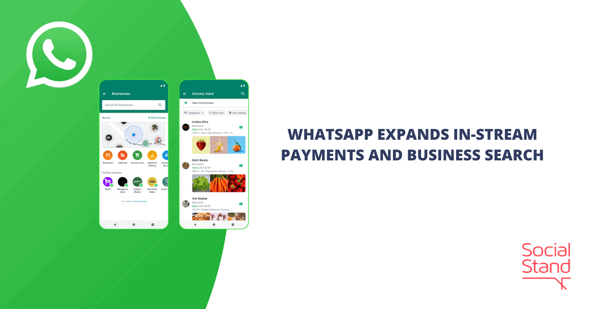 WhatsApp Expands In-Stream Payments and Business Search - Social Stand